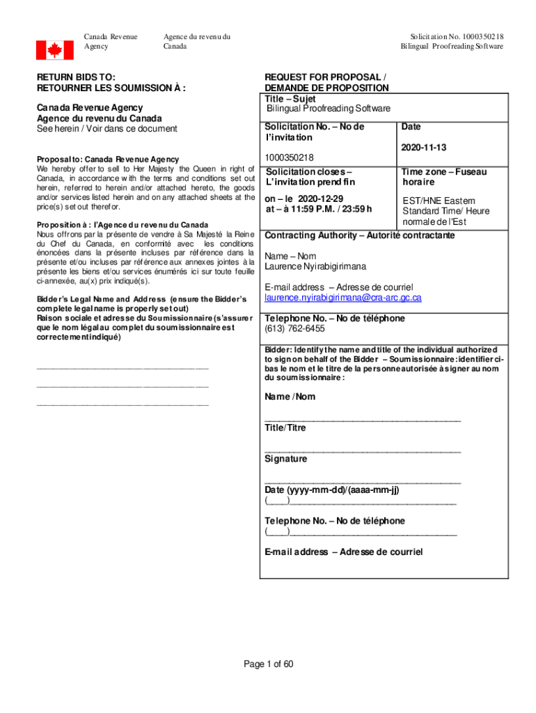 Fillable Online REQUEST FOR INFORMATION (RFI) BILINGUAL ... Fax Email ...