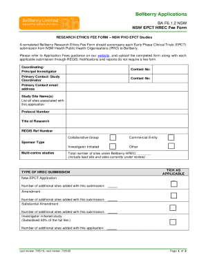 Fillable Online NSW EPCT HREC Fee Form Fax Email Print - pdfFiller