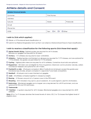 Fillable Online Request for Vision Impairment Classification Form Fax ...
