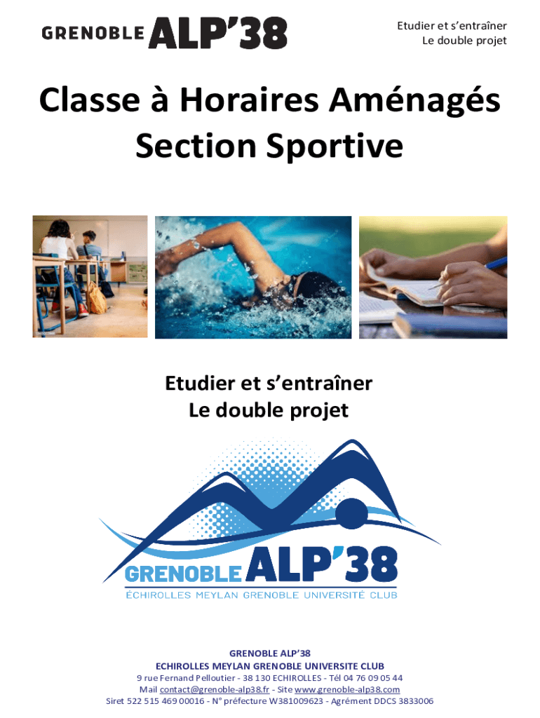 Remplissable En Ligne Classe Horaires Amnags Section Sportive Fax Email Imprimer - pdfFiller