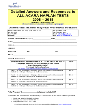Fillable Online NAPLAN Past Papers and Practice Tests for Years 3, 5, 7 ...