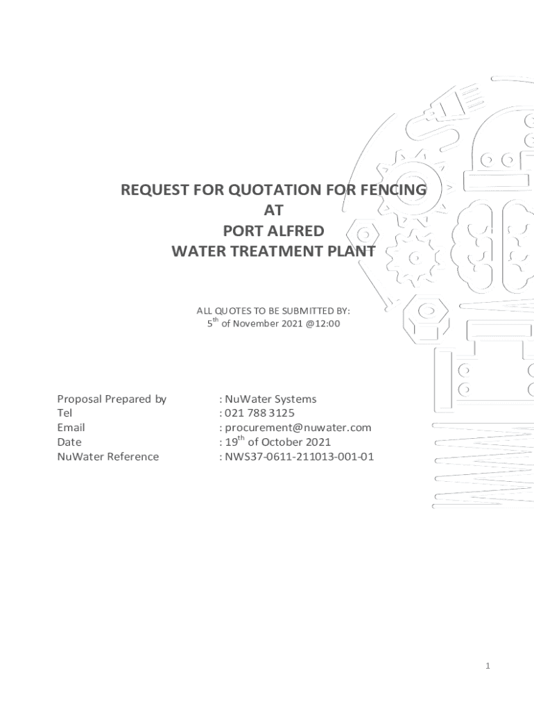 Fillable Online ndlambe gov Invitation For Bids (IFB) Water Treatment ...
