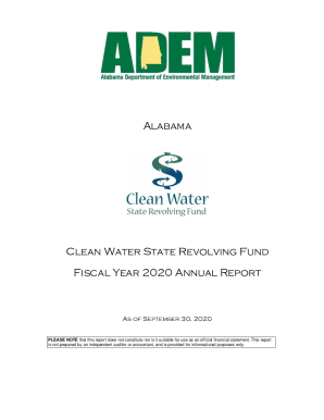 Fillable Online Annual Report - Clean Water State Revolving Fund Fax ...