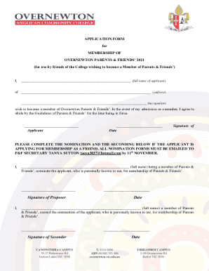 Fillable Online APPENDEX B NOMINATION FORM Fax Email Print - pdfFiller