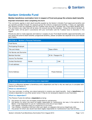 Fillable Online umbrella-member-beneficiary-nomination-form.pdf Fax ...