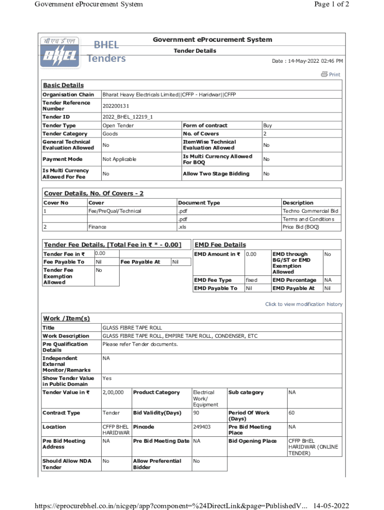 Fillable Online Price Bid (BOQ) Fax Email Print - pdfFiller