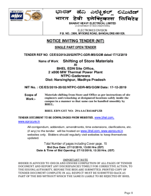 Fillable Online TENDER REF NO: CE/ES/2019-20/02/NTPC-GDR-MS/GGM dated 17/12/2019 Fax Email Print ...