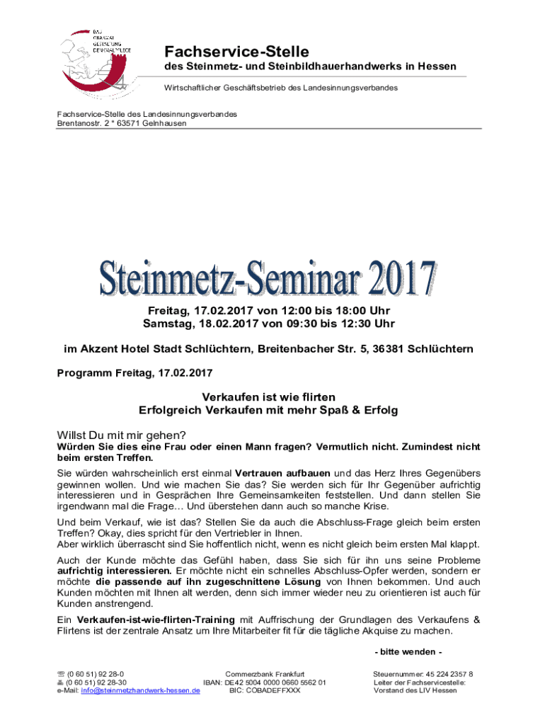Ausfüllbar Online des Steinmetz- und Steinbildhauerhandwerks in Hessen Fax Email Drucken - pdfFiller