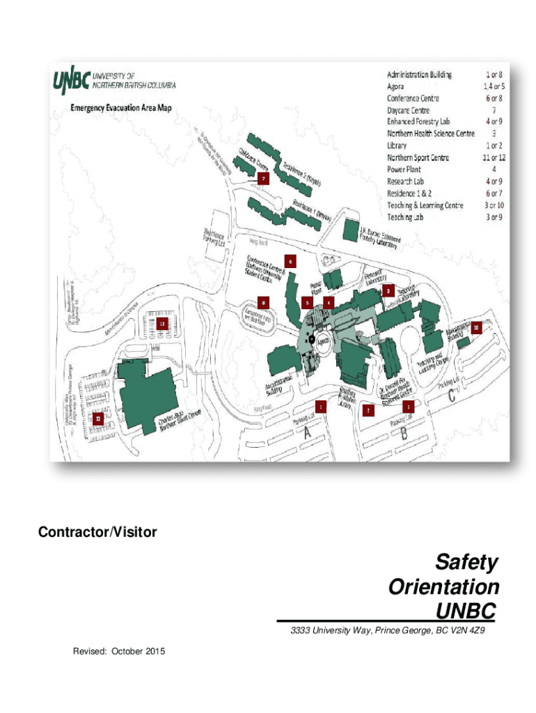 Fillable Online Safety Orientation UNBC Fax Email Print - pdfFiller
