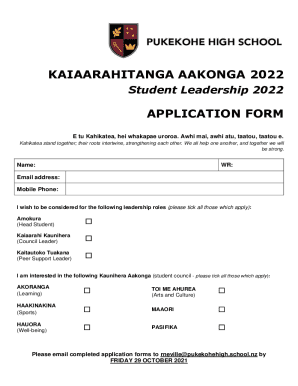 Fillable Online Adelante Leadership Institute (Student Track) Fax Email Print - pdfFiller