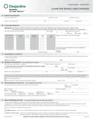 Fillable Online 3 Ways to Submit Desjardins Group Insurance Claims Fax ...