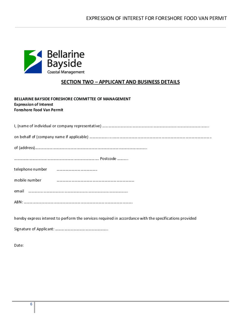 Fillable Online Street food vending permit application resource guide ...