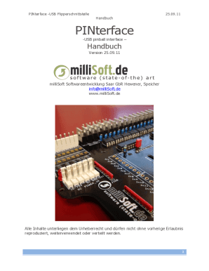 Ausfüllbar Online -USB pinball interface Fax Email Drucken - pdfFiller