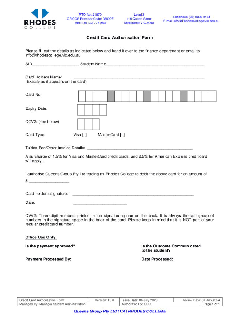 Fillable Online APPLICATION FORM - Rhodes College Fax Email Print ...