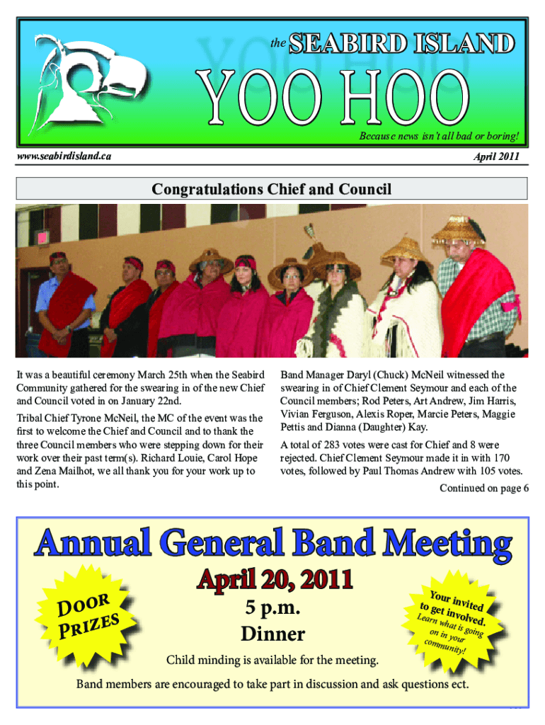 Fillable Online Congratulations Chief and Council Fax Email Print ...