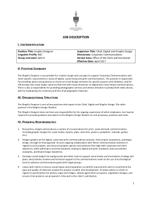 Fillable Online Select a Specific Job and Generate a Job Description ...