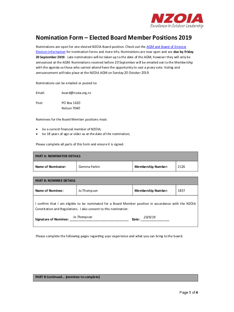 Fillable Online Jo T Nomination-Form- Elected Board-Member-Positions-2019 Fax Email Print ...