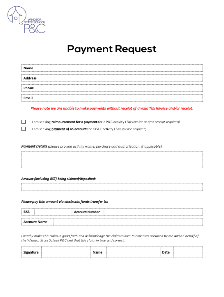 Fillable Online Payment Request Form.docx Fax Email Print - pdfFiller