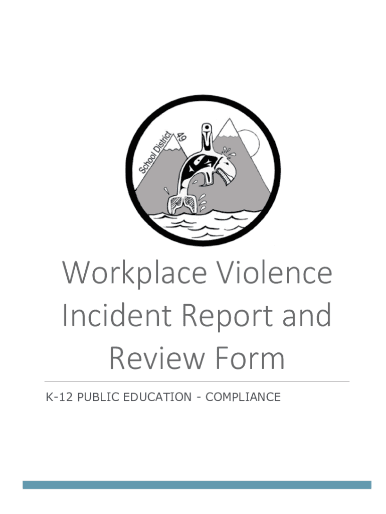 Fillable Online Workplace Violence Incident Report and Review Form. k ...