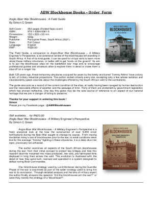 Fillable Online ABW Blockhouse Books Order Form Fax Email Print - pdfFiller