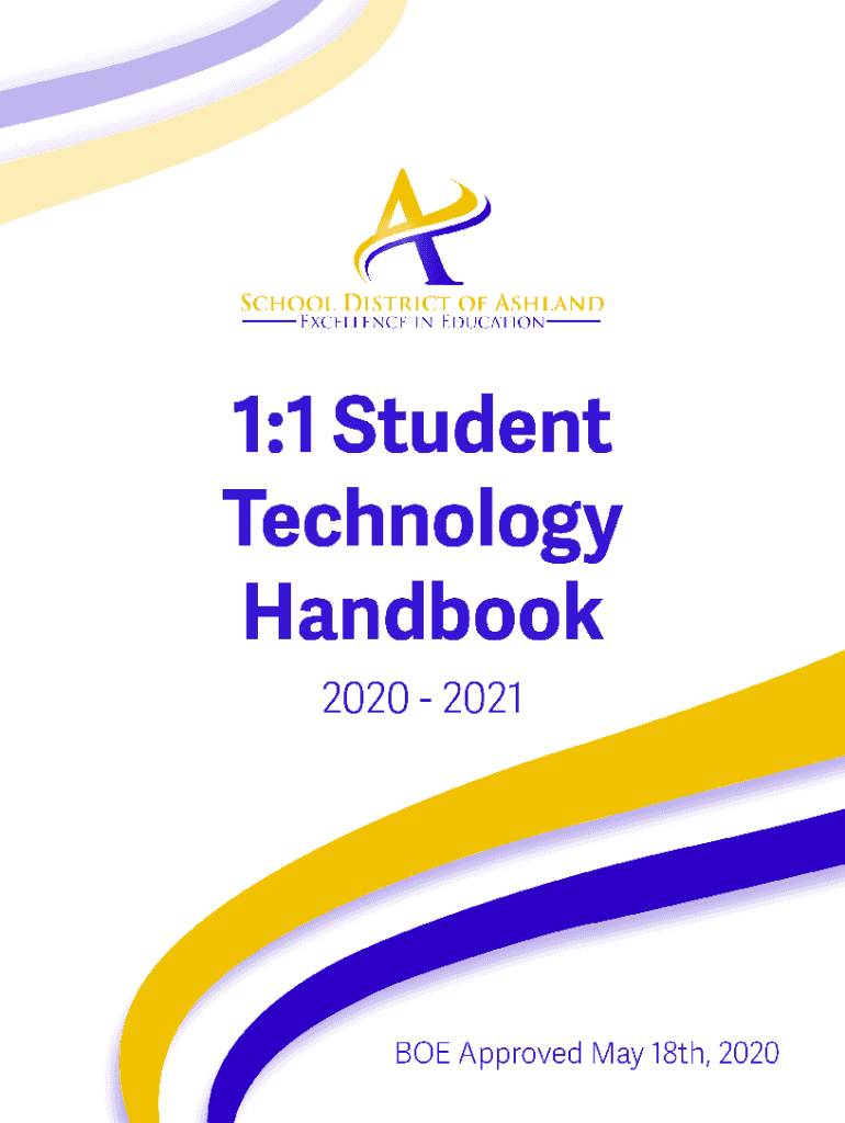 Fillable Online School District of Ashland 1:1 Student Technology ...