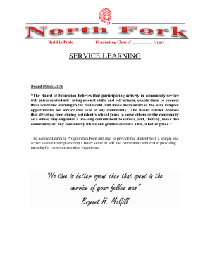 Fillable Online service learning Fax Email Print - pdfFiller