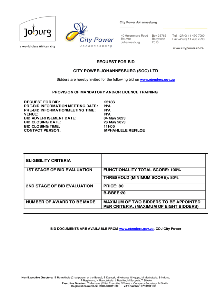 Fillable Online PRE-BID INFORMATIONMEETING TIME: Fax Email Print - pdfFiller