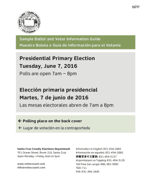 Fillable Online Official Sample Ballot Primary Election Tuesday, August ...