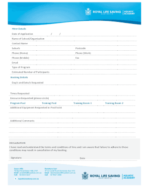 Fillable Online Gymnasium & School Rooms APPLICATION FORM Fax Email ...