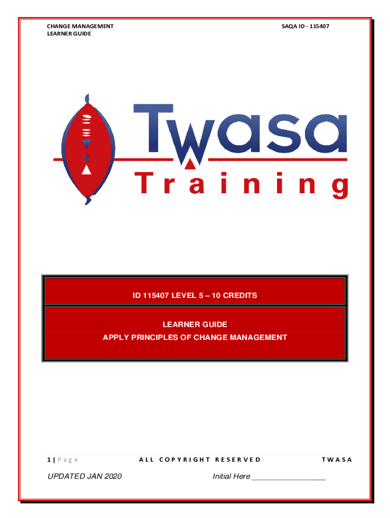 Fillable Online The Four Principles of Change Management Fax Email ...