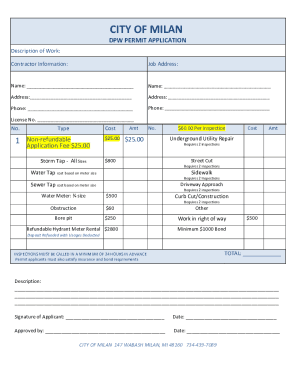Fillable Online Building Permit Application (Fillable PDF) Fax Email ...