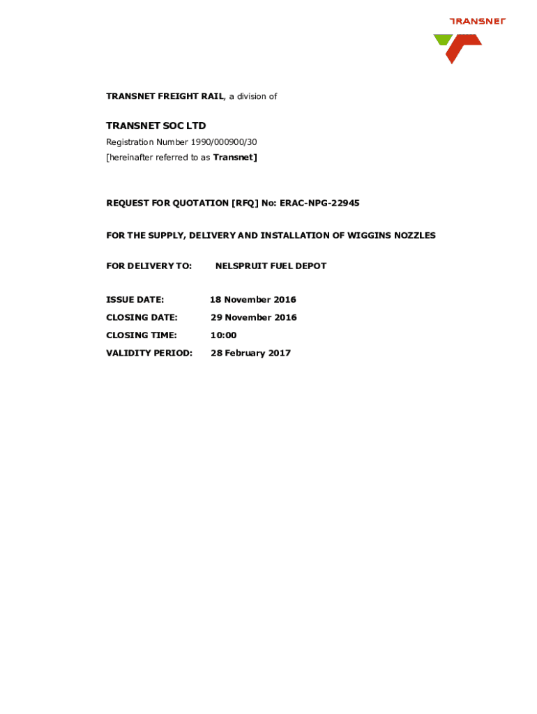 Fillable Online New RFQ Template - Wiggins Nozzles - Transnet Freight ...
