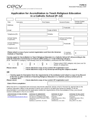 Application for Accreditation to Teach Religious Education ... Doc ...
