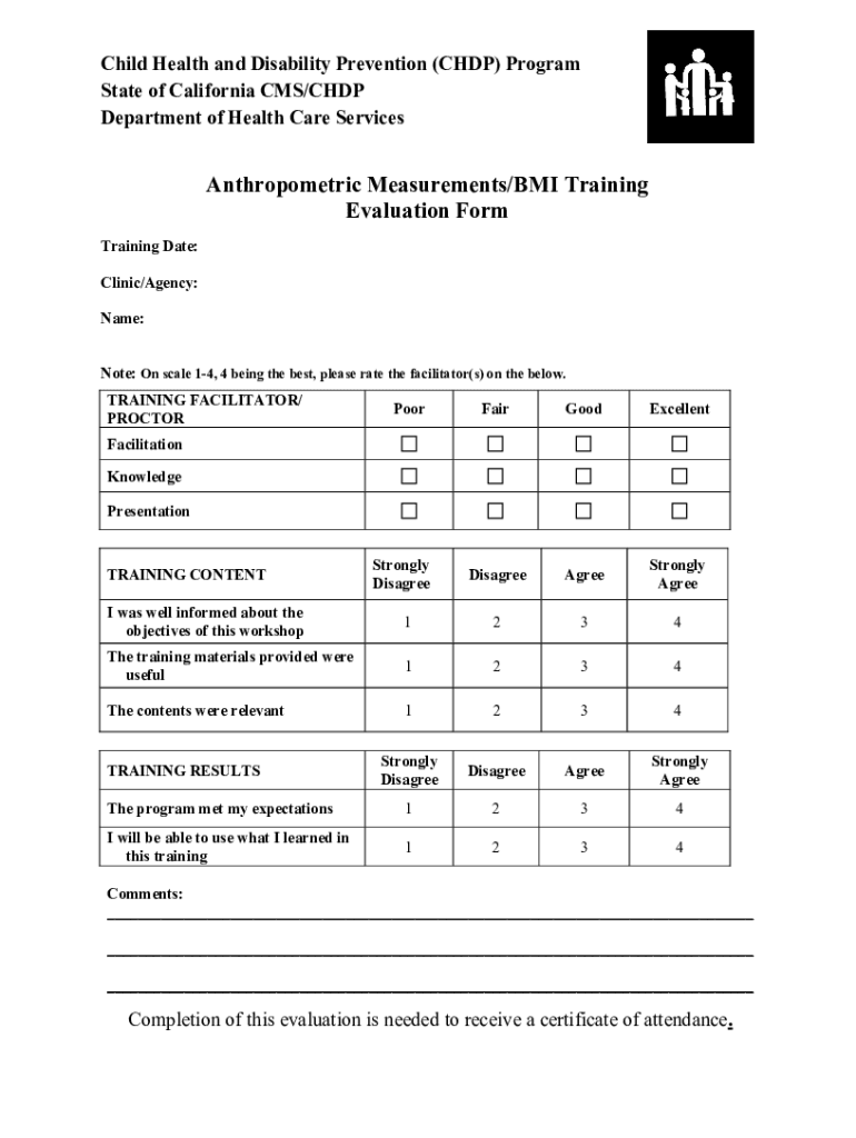Fillable Online health co santa-cruz ca Anthropometric Measurements/BMI ...