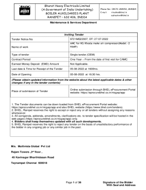Fillable Online AMC for KG Khosla make air compressor(Model -2 Fax ...