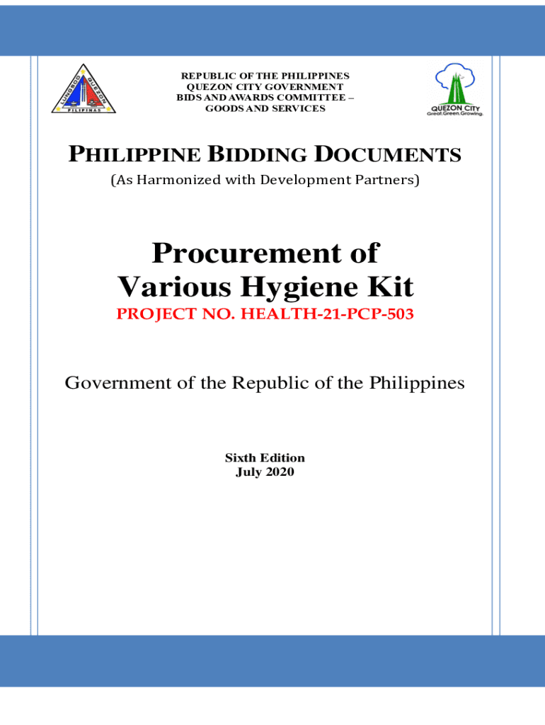 Fillable Online Procurement of Various Hygiene Kit Fax Email Print - pdfFiller