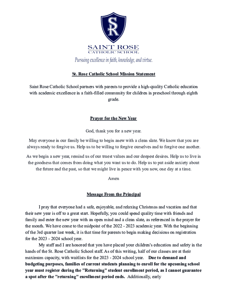 Fillable Online St. Rose Catholic School Mission Statement - cloudfront ...
