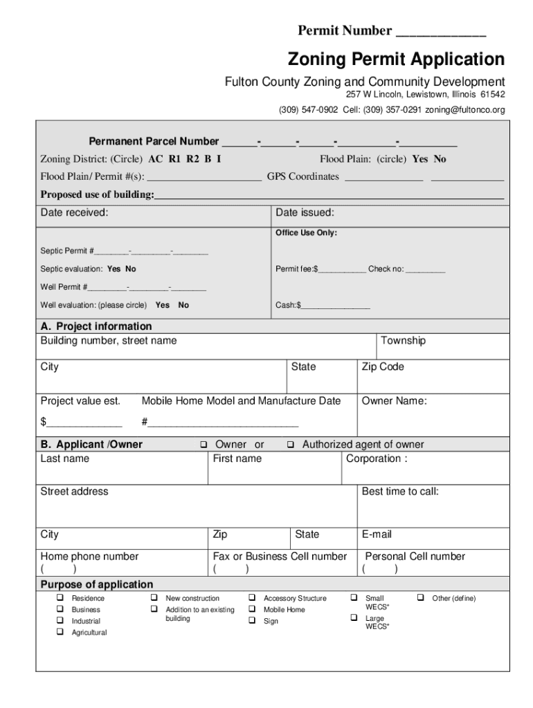 Fillable Online Zoning permit Fax Email Print - pdfFiller
