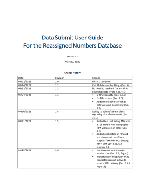 Fillable Online Data Submit User Guide For the Reassigned Numbers ...