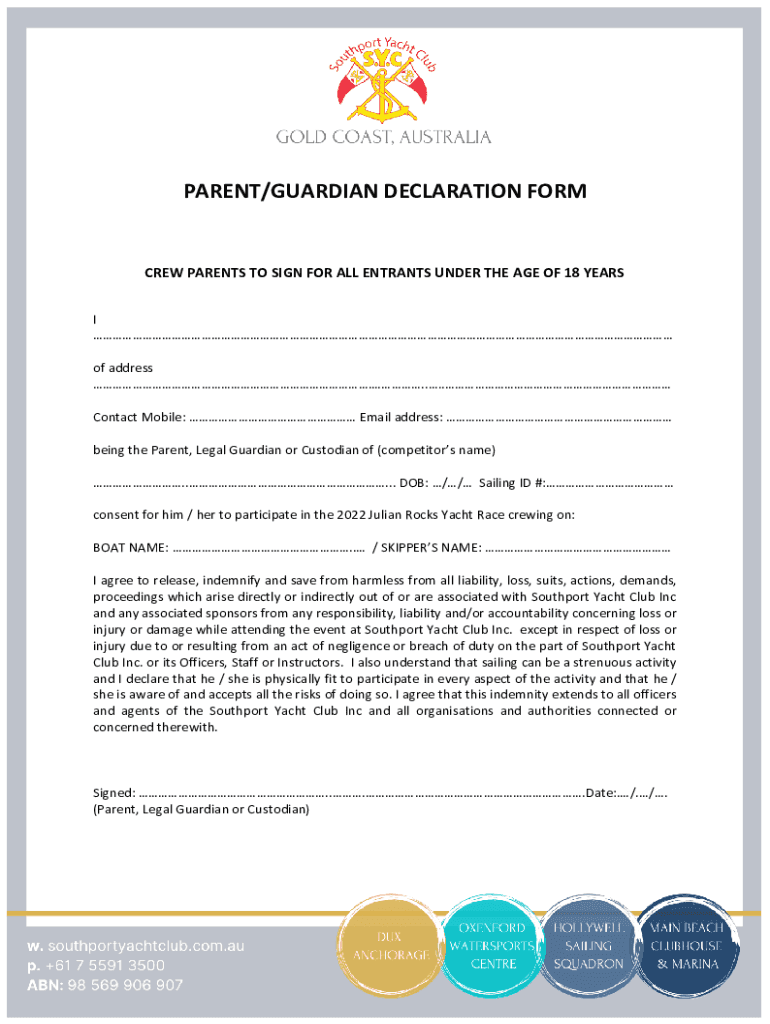 Fillable Online Parent Consent Form Minor Applicants Fax Email Print - pdfFiller
