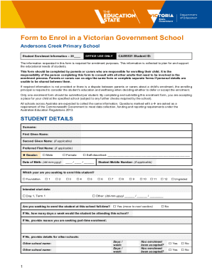 Fillable Online Student Enrolment Form 2024 (Word Version).docx Fax ...