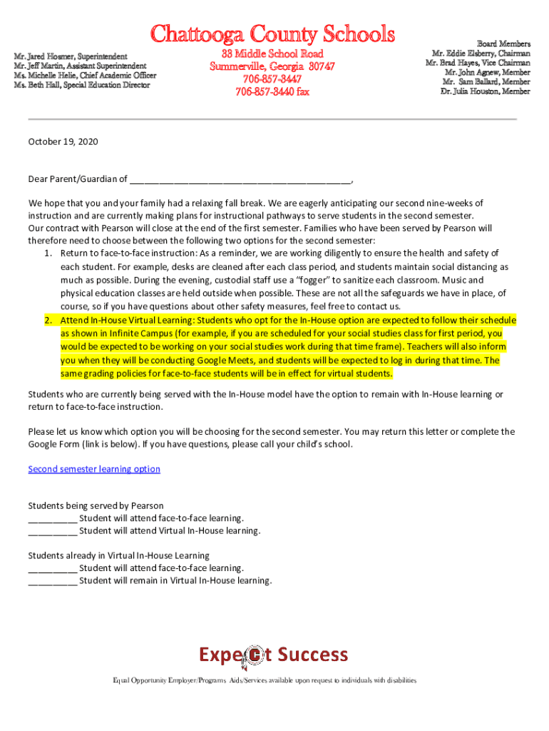 Fillable Online CHS Extended Closure Distance Learning Plan Guidelines ...