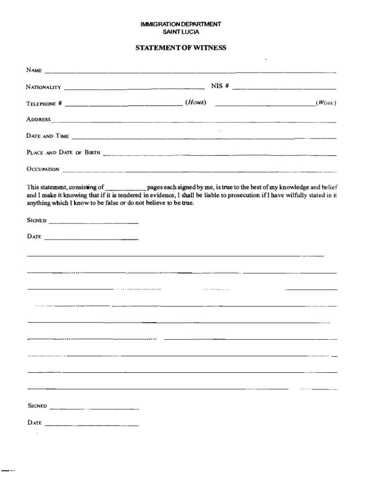 Fillable Online Application Form for Saint Lucia NonIMMIGRANT Visa Fax ...