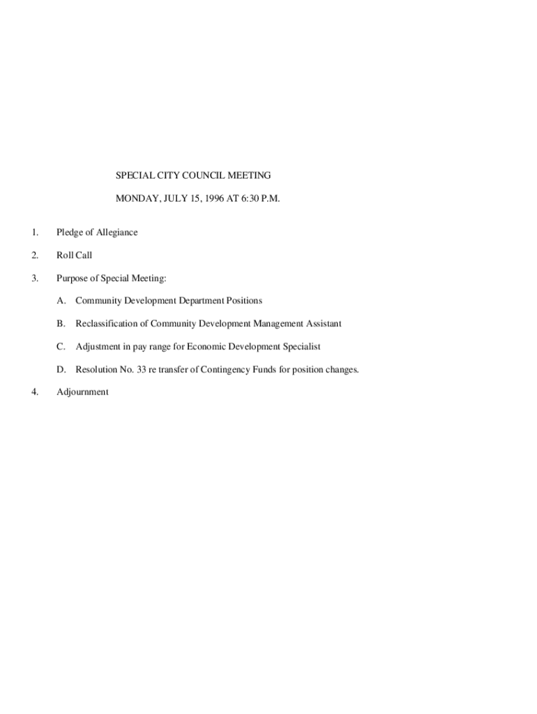 Fillable Online Community Development Department Positions Fax Email Print - pdfFiller