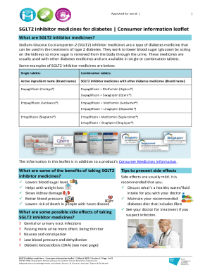 Fillable Online SGLT2 Inhibitors: What It Is, Drugs, Side Effects, and ...