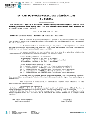 Remplissable En Ligne EXTRAIT DU PROCS-VERBAL DES DLIBRATIONS ... Fax Email Imprimer - pdfFiller