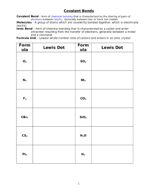 Covalent Bonds vs Ionic Bonds - Difference and Comparison Doc Template ...
