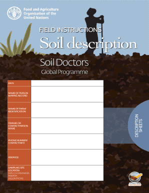 Fillable Online Soil Doctors Global Programme. Field instructions ...