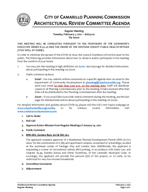 Fillable Online ARCHITECTURAL REVIEW COMMITTEE AGENDA Fax Email Print ...