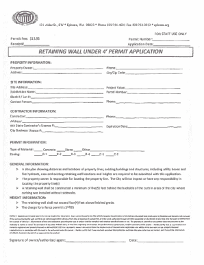 Fillable Online Retaining Wall under 4'.pdf Fax Email Print - pdfFiller